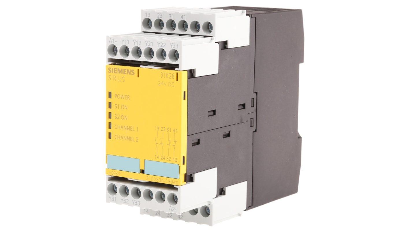 3TK2834-1BB40 | Siemens Dual-Channel Two Hand Control Safety Relay, 24V ...