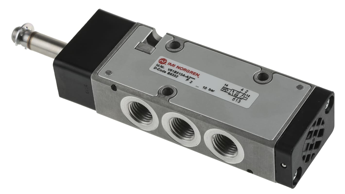 V61B513A-A2000 | Electrodistributeur pneumatique Norgren serie V60 fonction 5/2, Bobine/Assistée ...