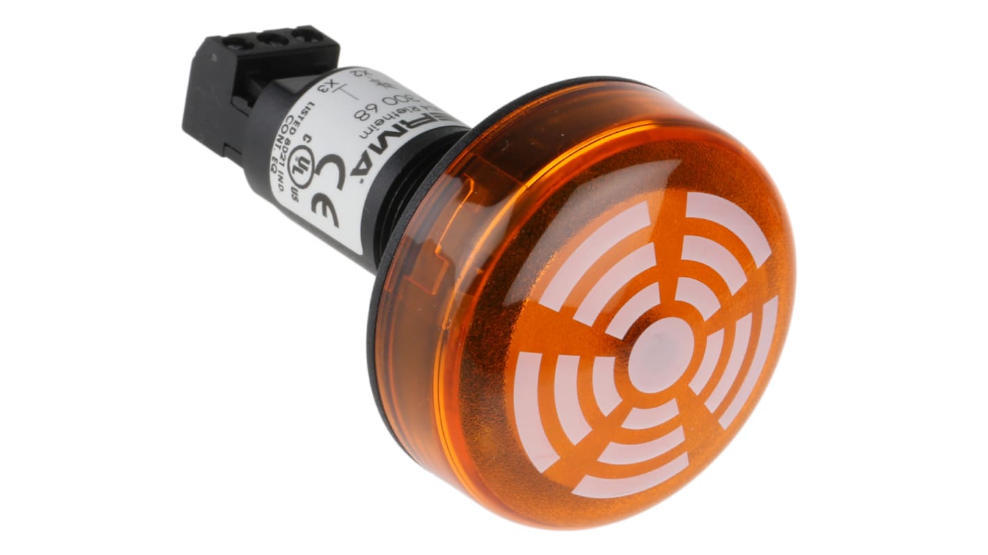 150.300.68 | Werma 150 Series Yellow Buzzer Beacon, 230 V ac, IP65 ...