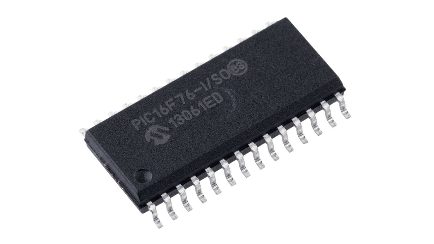 Microchip PIC16F76-I/SO, 8bit PIC Microcontroller, PIC16F, 20MHz, 8K Flash, 28-Pin SOIC | RS