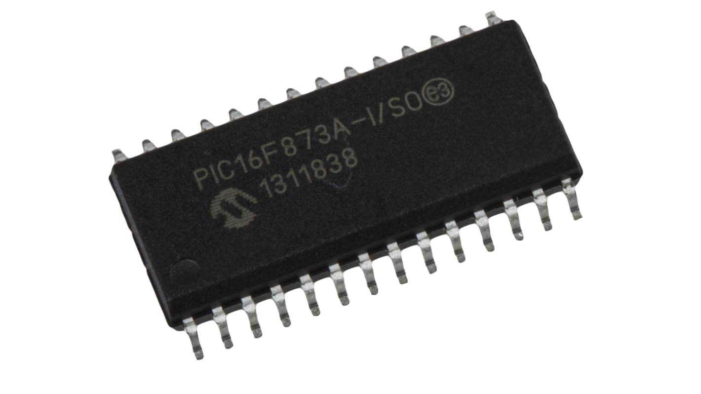 Microchip PIC16F873A-I/SO, 8bit PIC Microcontroller, PIC16F, 20MHz, 7.2 kB, 128 B Flash, 28-Pin ...