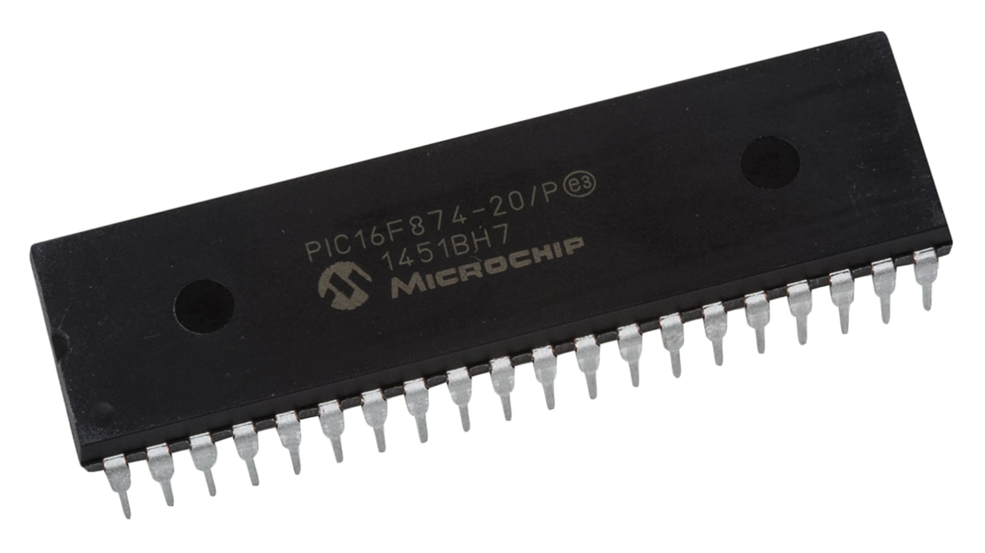 Microchip PIC16F874-20/P, 8bit PIC Microcontroller, PIC16F, 20MHz, 128 x 8 words, 4K x 14 words ...