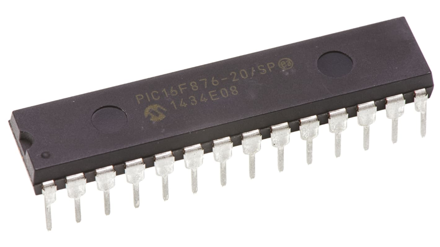 Microchip PIC16F876-20/SP, 8bit PIC Microcontroller, PIC16F, 20MHz, 256 x 8 words, 8K x 14 words ...