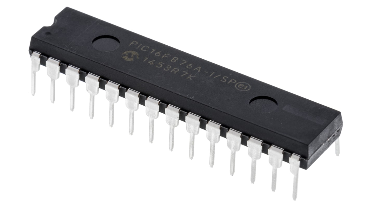 Microchip PIC16F876A-I/SP, 8bit PIC Microcontroller, PIC16F, 20MHz, 14.3 kB, 256 B Flash, 28-Pin ...