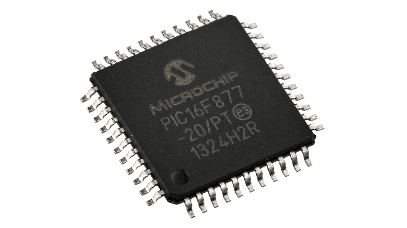 Microchip PIC16F877-20/PT, 8bit PIC Microcontroller, PIC16F, 20MHz, 256 x 8 words, 8K x 14 words ...