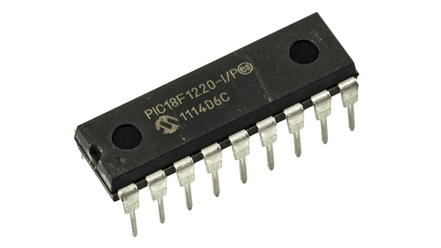 Microchip PIC18F1220-I/P, 8bit PIC Microcontroller, PIC18F, 40MHz, 4 kB ...