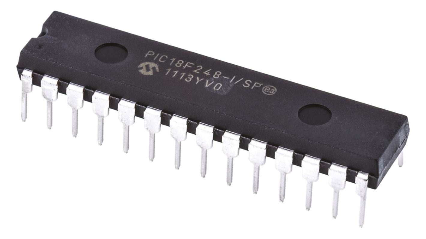 Microchip PIC18F248-I/SP, 8bit PIC Microcontroller, PIC18F, 40MHz, 16 ...