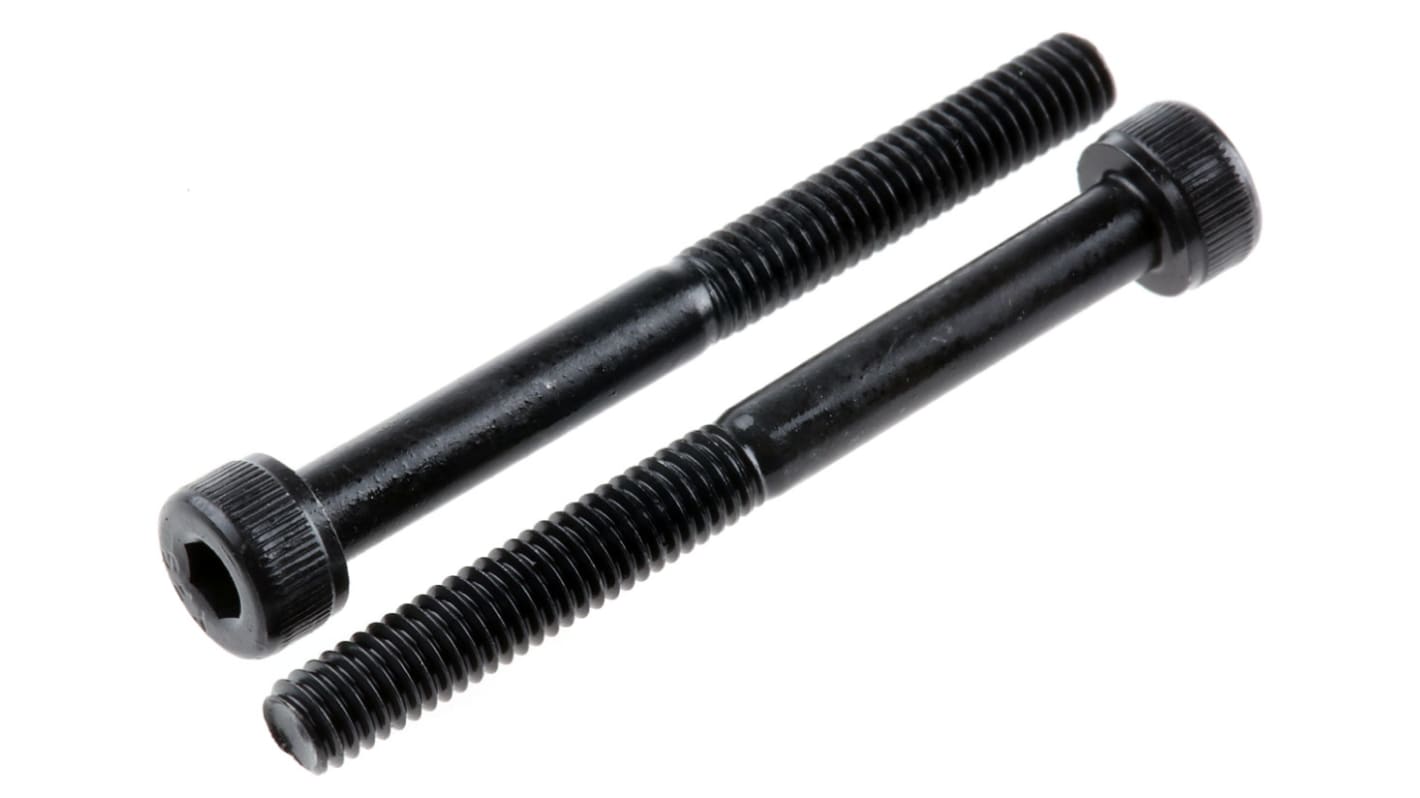 RS PRO M4 x 40mm Hex Socket Cap Screw Black, Self-Colour Steel | RS