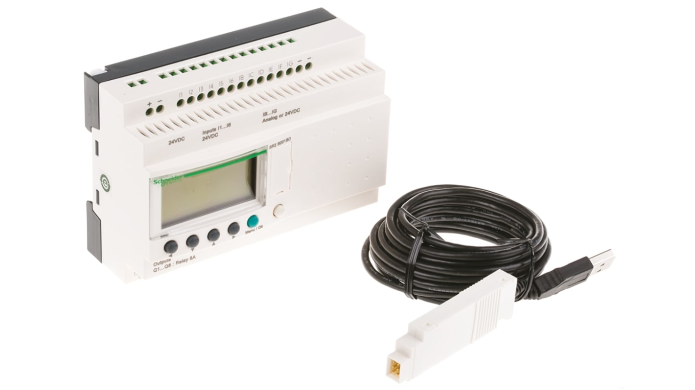 SR2PACK2BD | Schneider Electric Zelio Logic 2 Series PLC CPU for Use with Zelio 2, Relay Output ...