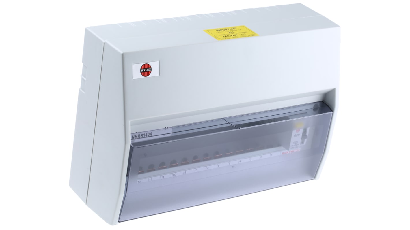 NHRS1404 | Wylex 14 Way Plastic Consumer Unit, 100A NH | RS