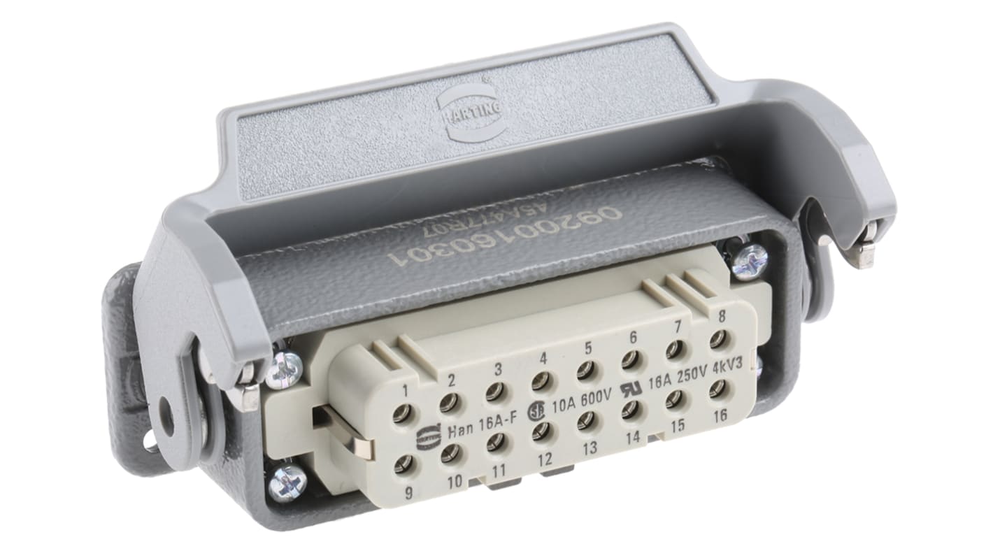 09200160301+09200162812 | Conector de potencia HARTING Han A Hembra de ...
