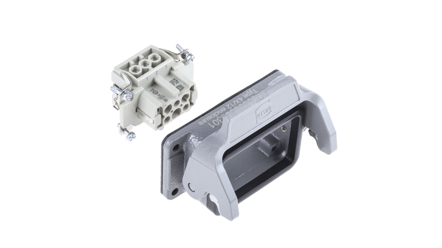 09300060301+09330062701 | HARTING Coupler Kit, 6 Way, 16A, Female, Han ...