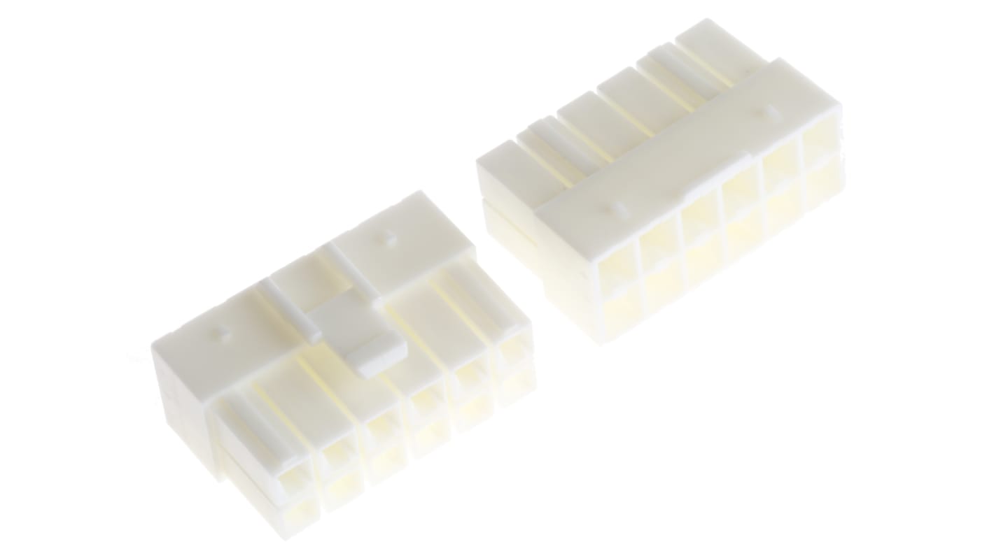 VLP-12V | JST, VL Male Connector Housing, 6.2mm Pitch, 12 Way, 2 Row | RS