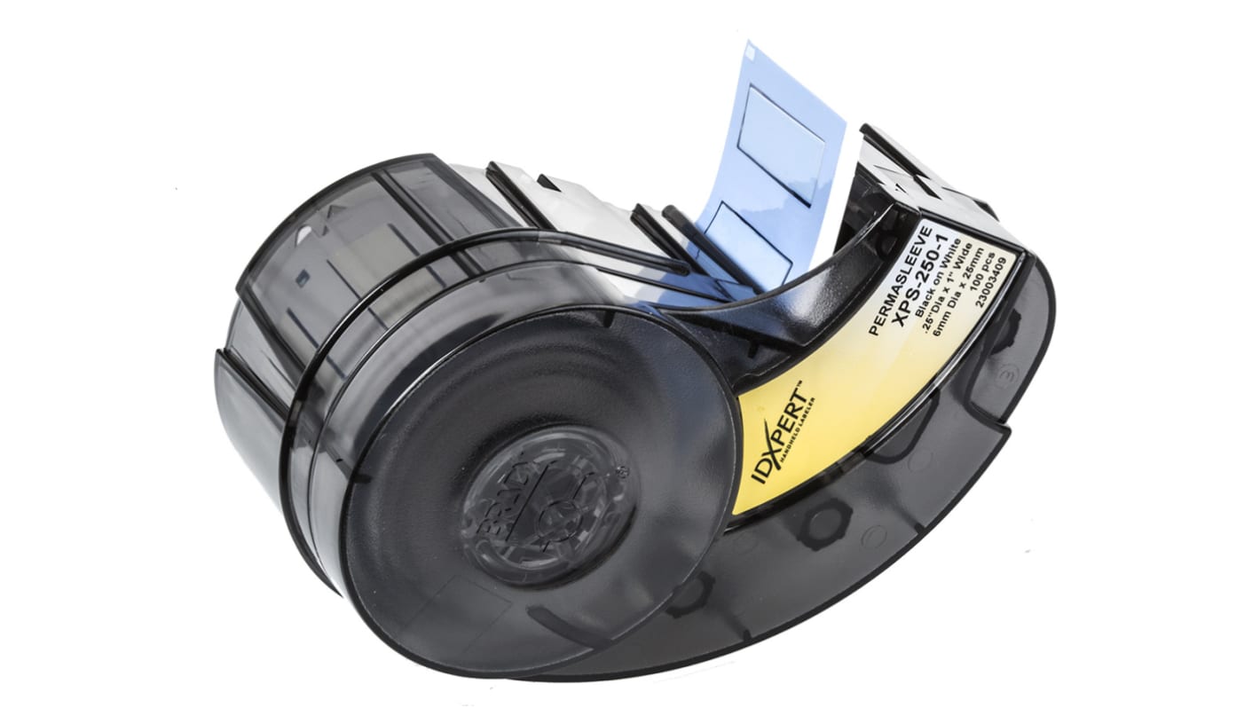 XPS-250-1 | Brady PermaSleeve™ on White Label Printer Tape, 25.78 mm ...