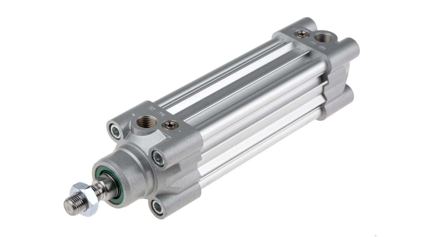 RS PRO Pneumatic Piston Rod Cylinder - 40mm Bore, 80mm Stroke, CDEM ...