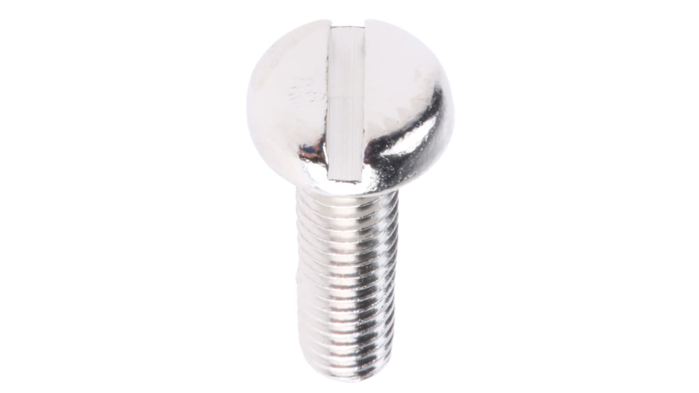 RS PRO Slot Pan Brass Machine Screws DIN 85, M3.5x12mm | RS