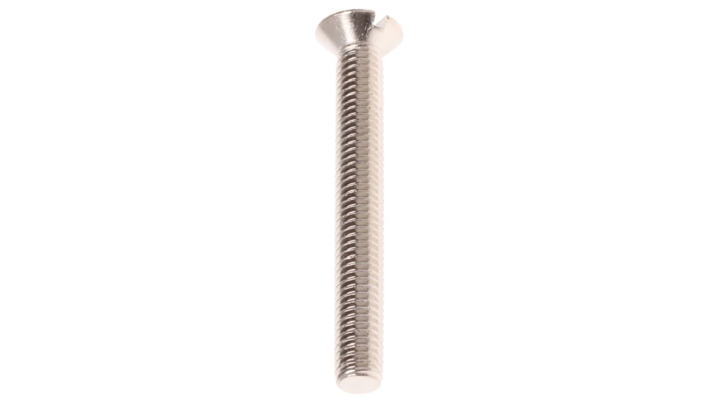 RS PRO Slot Countersunk Brass Machine Screw DIN 963, M5x40mm | RS