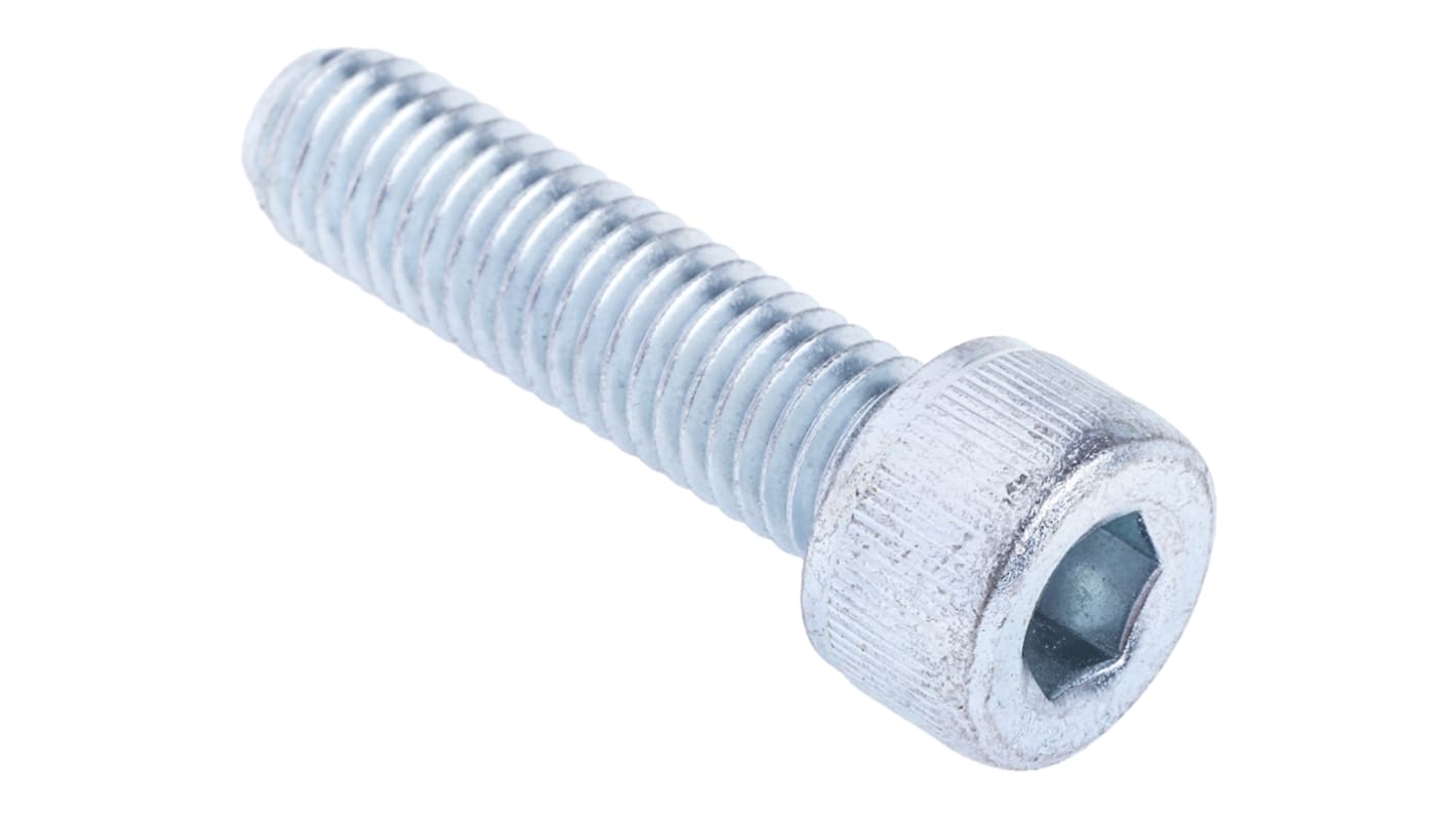 RS PRO Bright Zinc Plated Steel Hex Socket Cap Screw, DIN 912, M8 x 30mm | RS