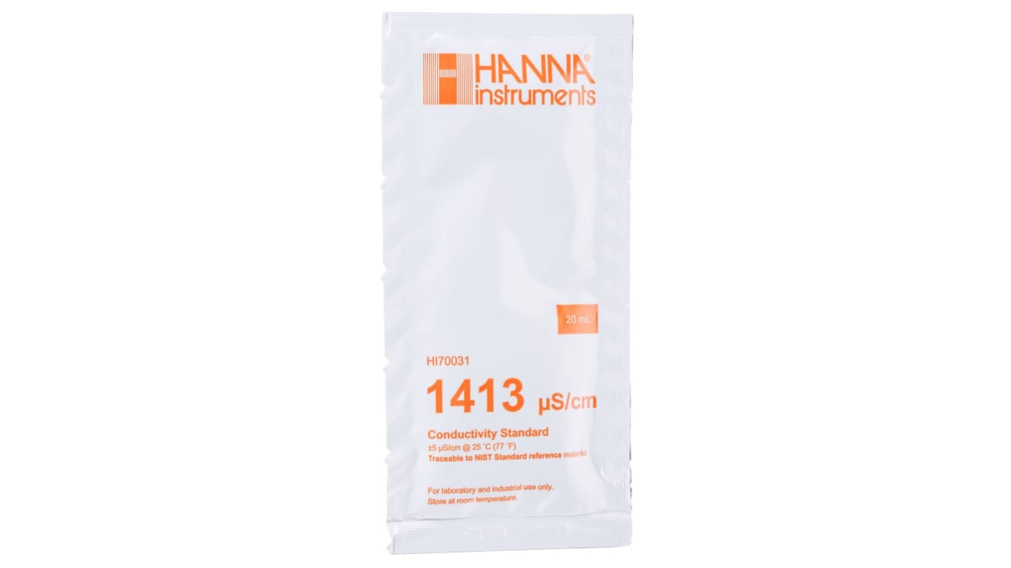Hanna Instruments HI70031P Buffer Solution 1413μS/cm, 20ml Sachet | RS