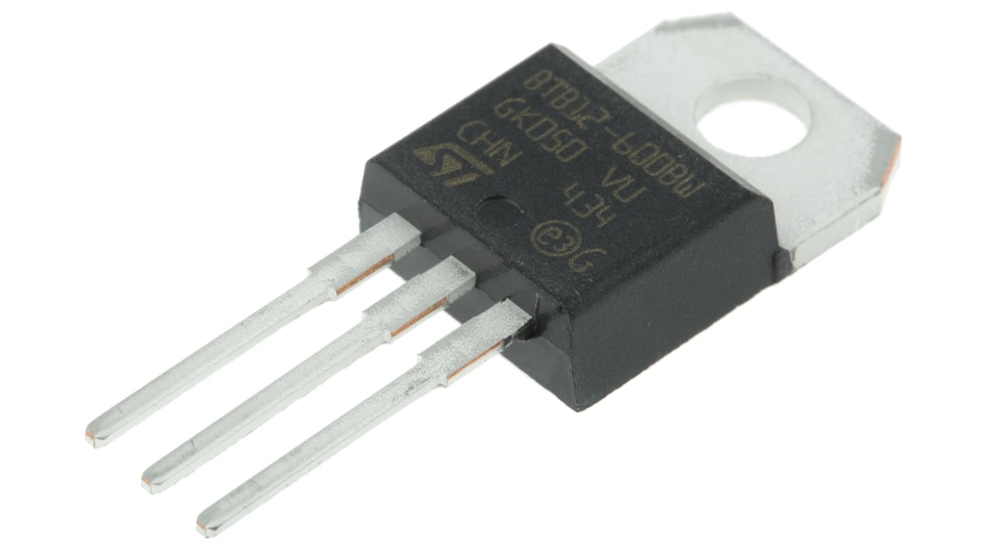 BTB12-600BW | STMicroelectronics Through Hole, 3-pin, TRIAC, 600V, Gate ...