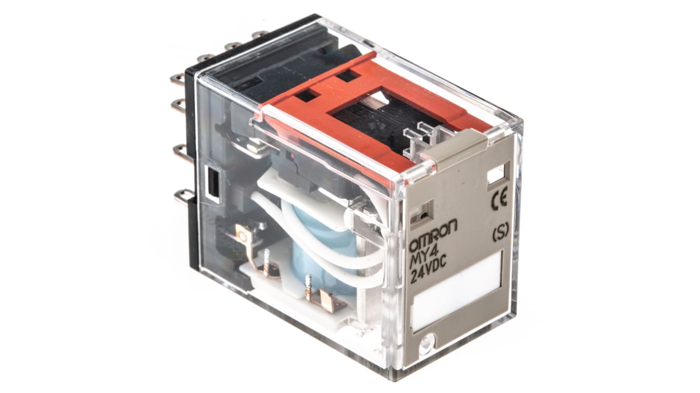 MY4 DC24(S) | Omron Plug In Power Relay, 24V dc Coil, 3A Switching ...