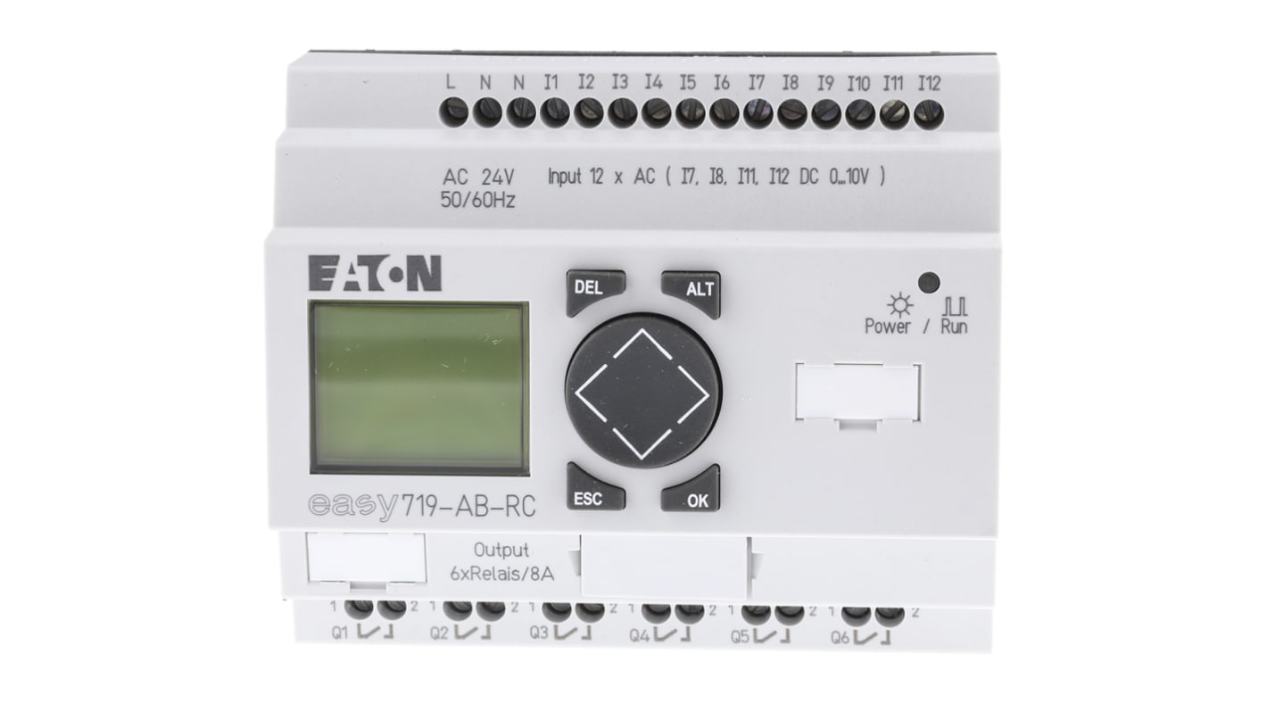 EASY719-AB-RC | Eaton EASY Logic Module, 24 V ac Relay, 12 x Input, 6 x ...