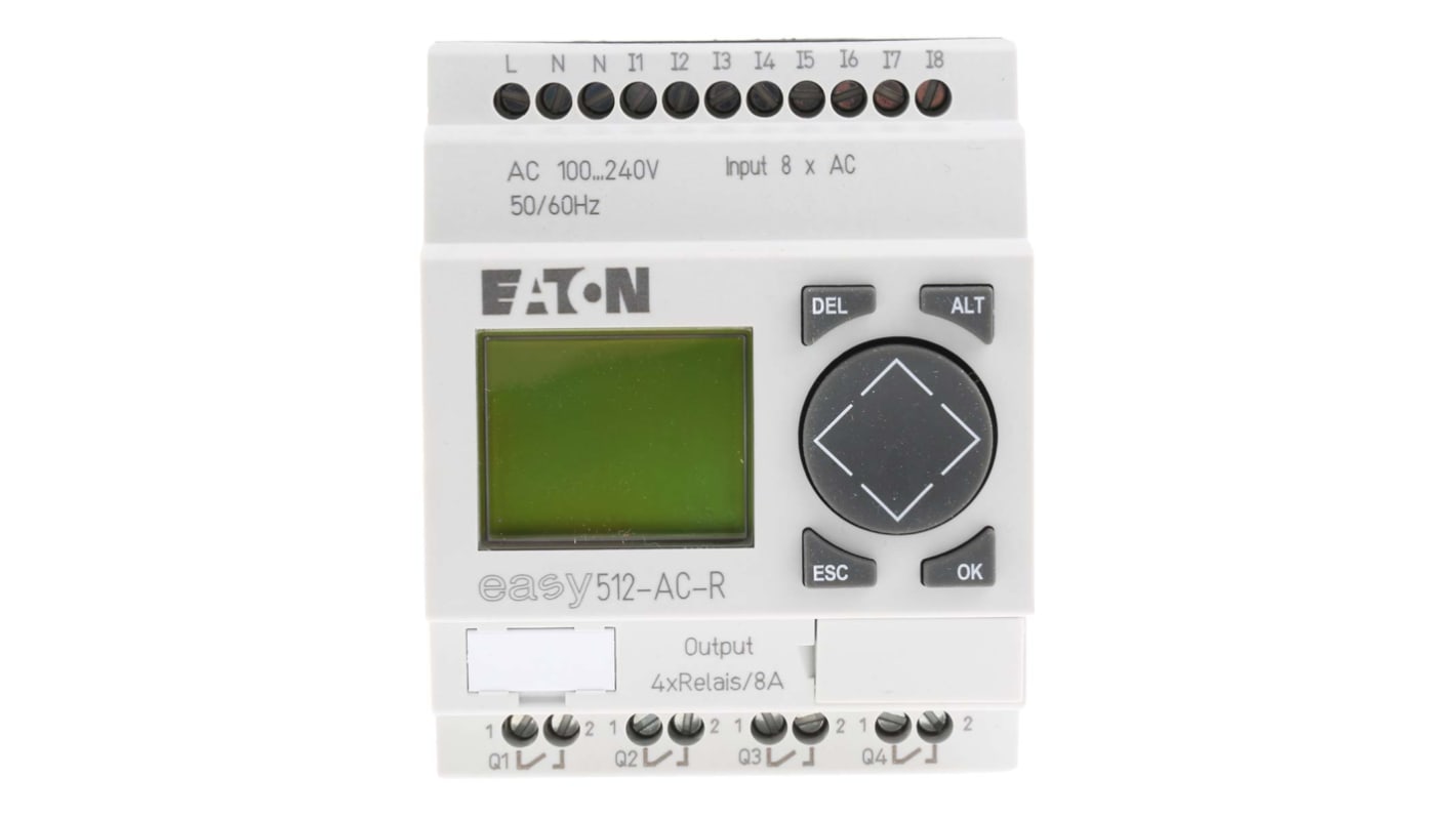 EASY512-AC-R | Eaton EASY Logic Module, 100 → 240 V ac Relay, 8 x Input ...
