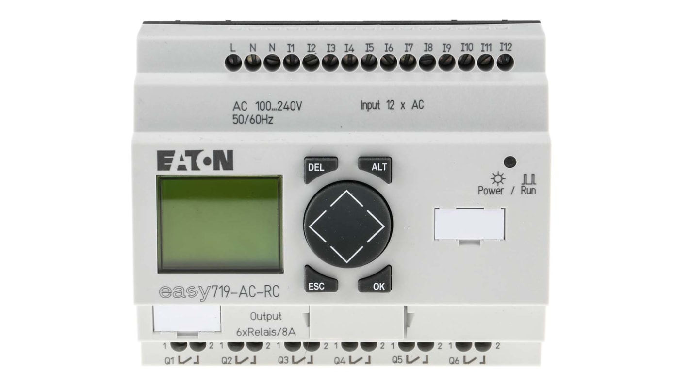 EASY719-AC-RC | Eaton EASY Logic Module, 100 → 240 V ac Relay, 12 x ...