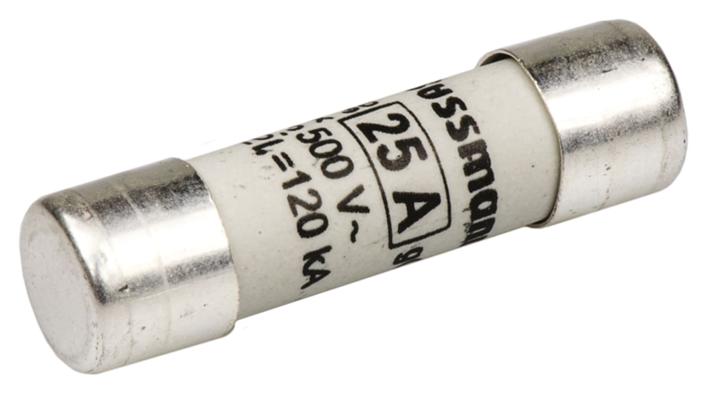 C10G25 | Eaton 25A 5ST Ceramic Cartridge Fuse, 10 x 38mm | RS