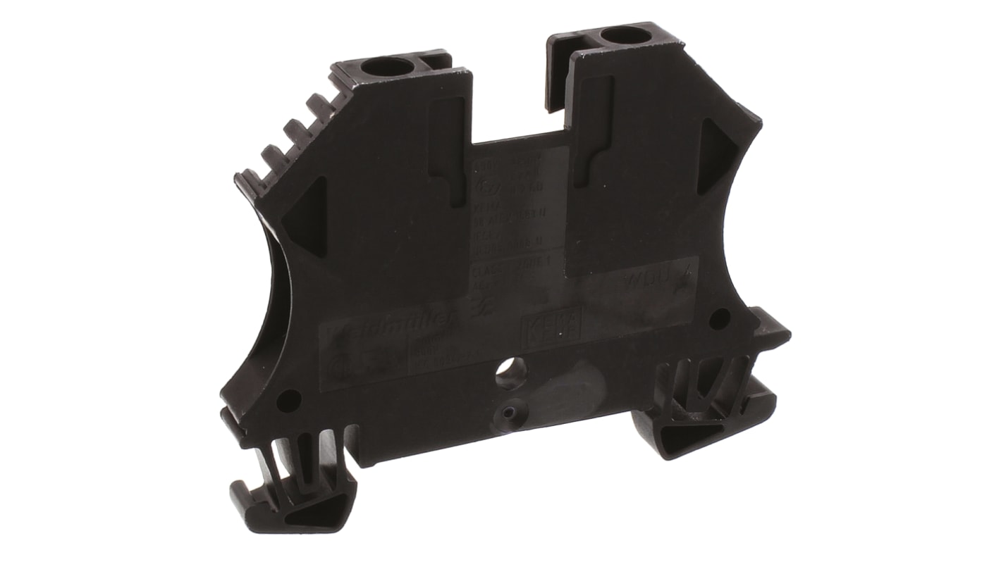 1020110000 | Weidmuller WDU Series Black Standard Din Rail Terminal ...
