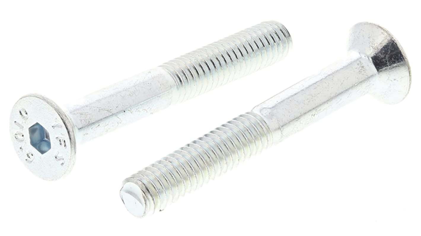 RS PRO M4 x 30mm Hex Socket Countersunk Screw Bright Zinc Plated Steel | RS