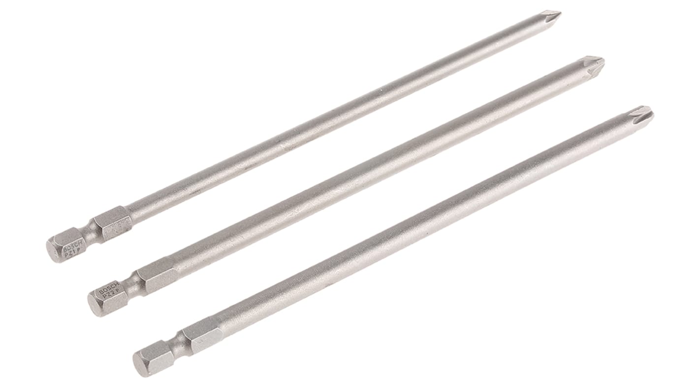 2607001762 | Bosch Driver Bit 3 Pieces, Pozidriv | RS