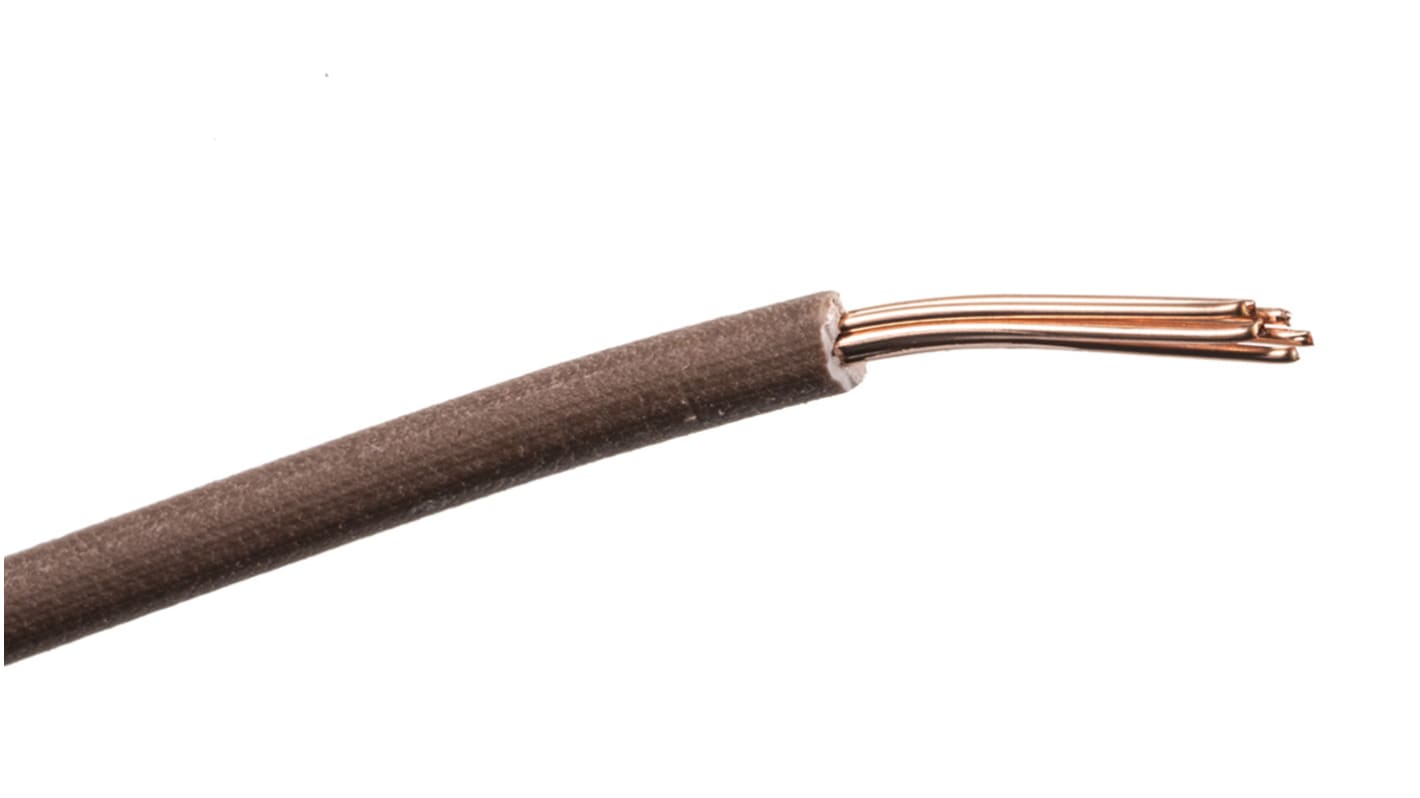 20147310 | Fils de câblage Prysmian, 6491B, 1,5 mm², Marron, 100m, 750 ...