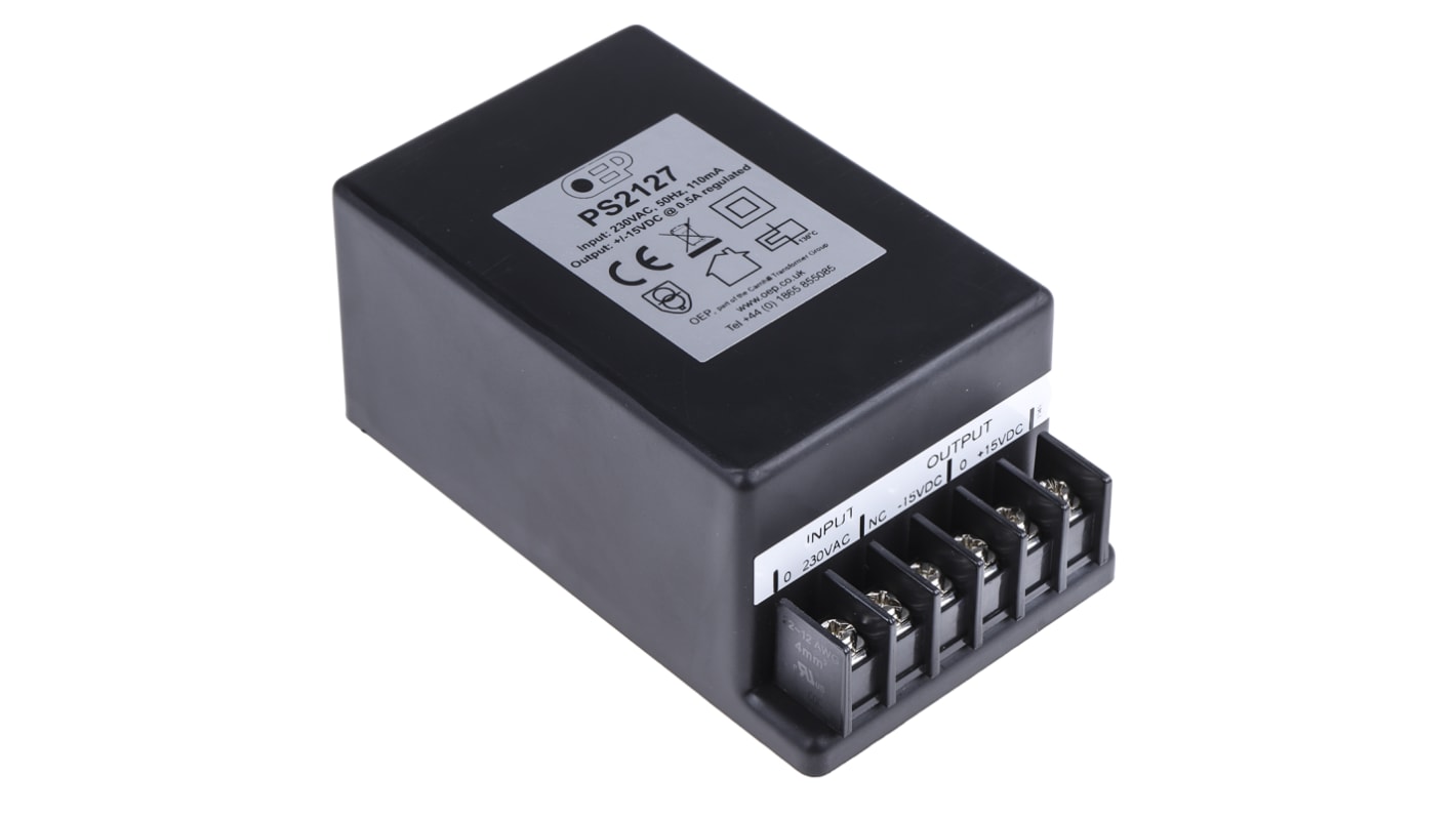 PS2127 | OEP Encapsulated Linear Power Supply, 207 → 253V ac Input, ± ...