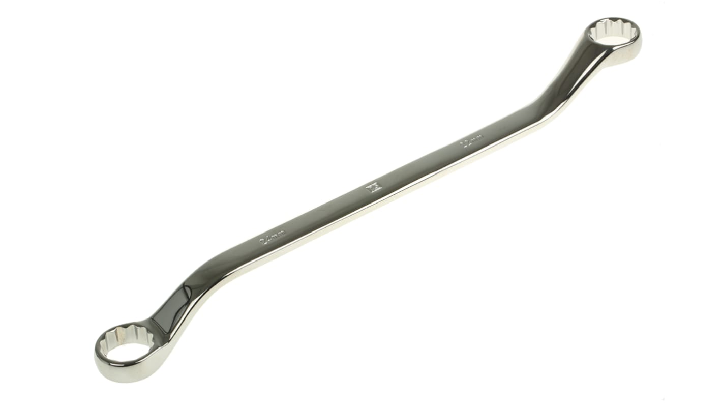 RS PRO Offset Ring Spanner, 22mm, Metric, Double Ended, 346 mm Overall | RS
