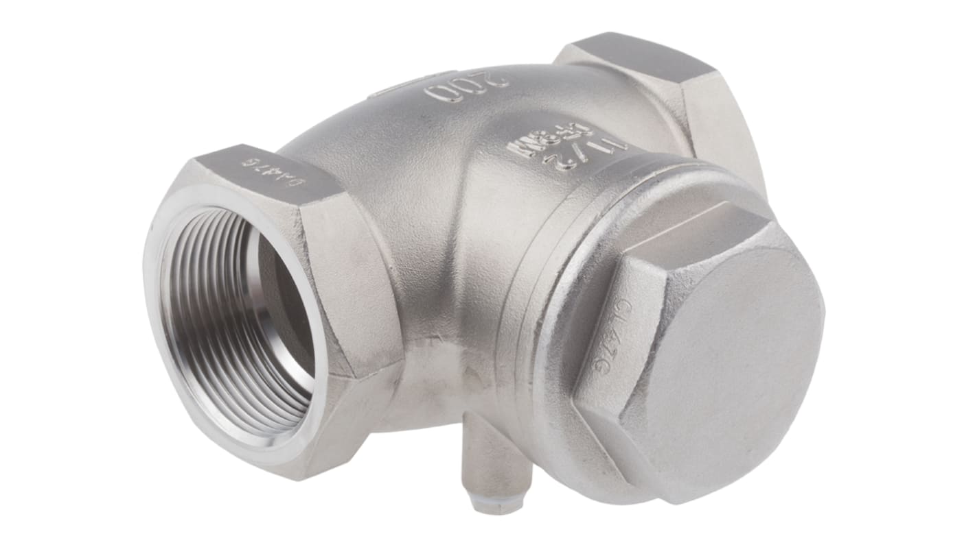 RS PRO Stainless Steel Single Check Valve, BSP 1-1/2in, 14 bar | RS