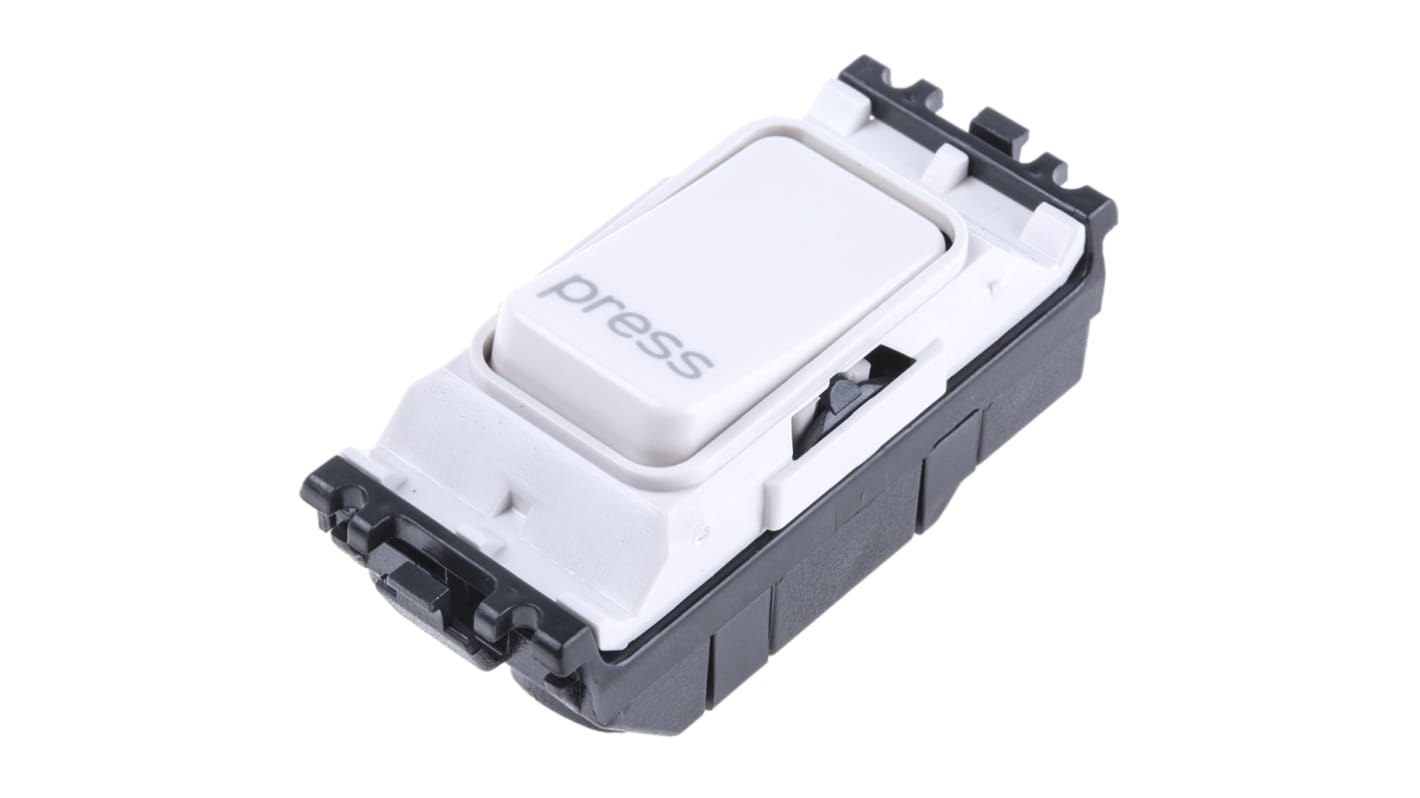 K4885P WHI | MK Electric 2 Way White Rocker Switch Grid Module 10A ...