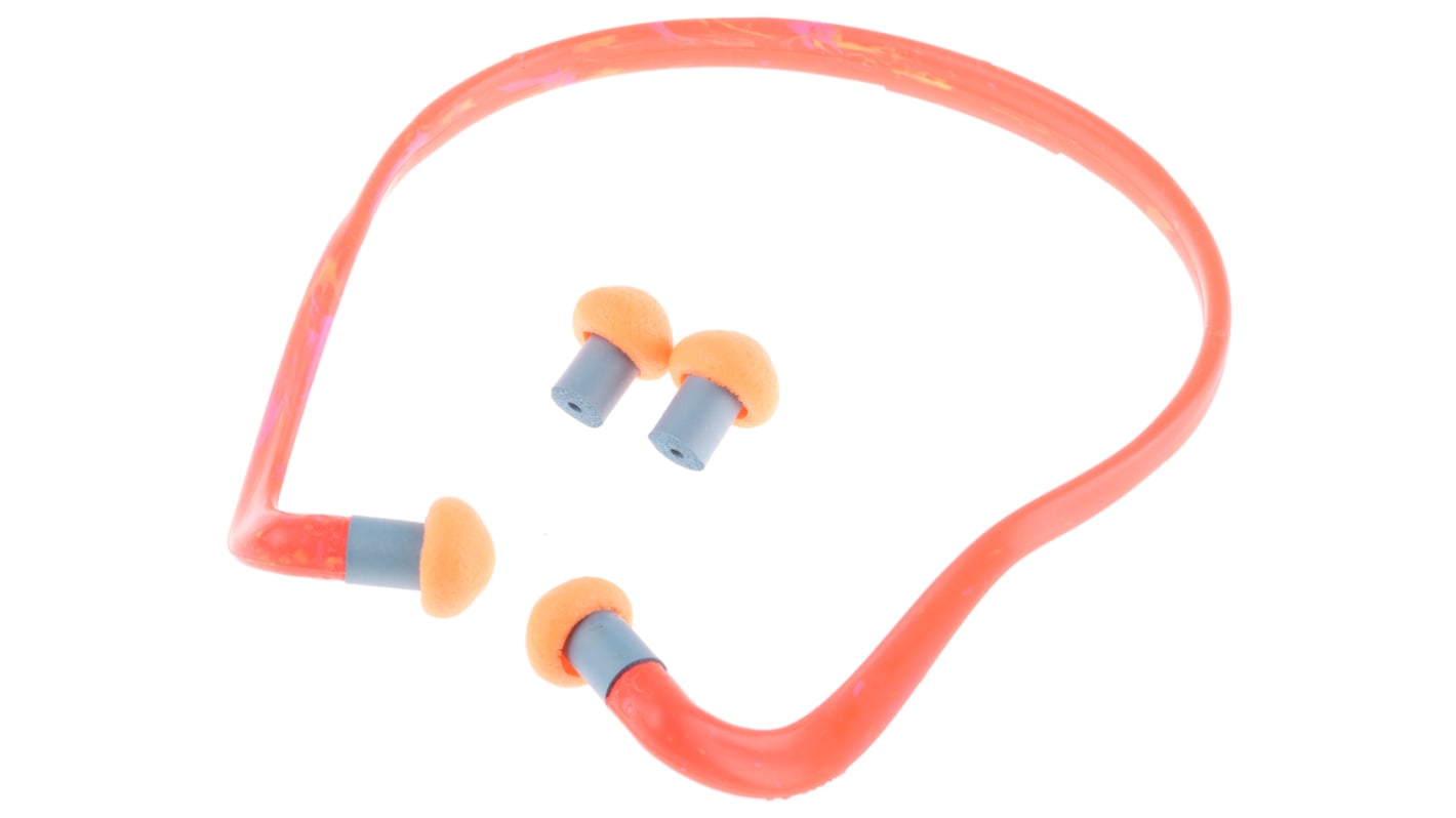3301279 | Honeywell Safety Orange/Blue Reusable Band Ear Plugs, 23dB ...