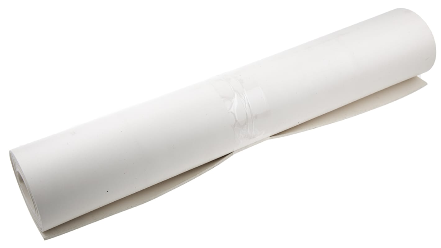 RS PRO White Rubber Sheet, 1.5m x 500mm x 3mm | RS