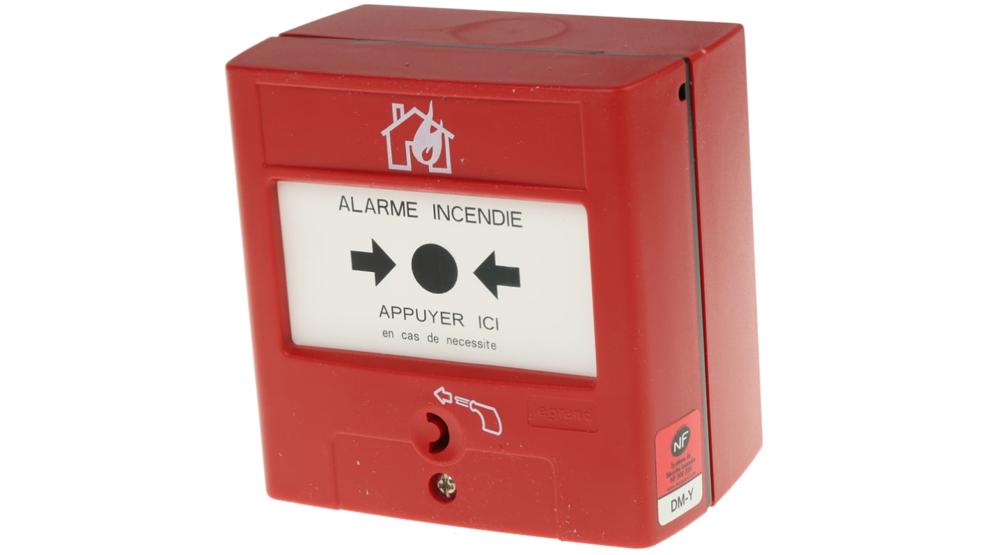 0 380 12 | Legrand Red Fire Alarm Call Point, Break Glass, Key Switch ...