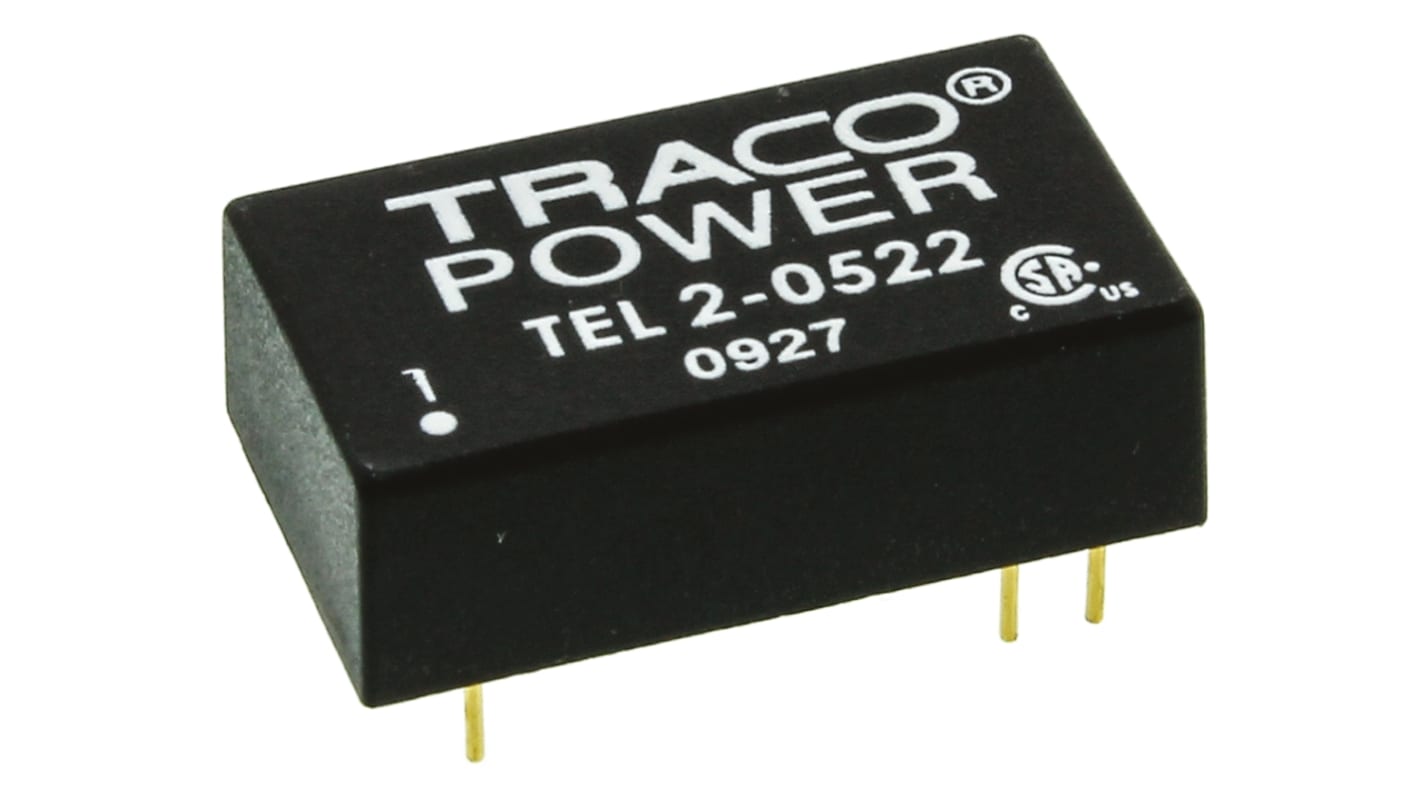 TRACOPOWER DC-DCコンバータ Vout：±12V dc 4.5 → 9 V dc, 2W, TEL 2-0522 | RS
