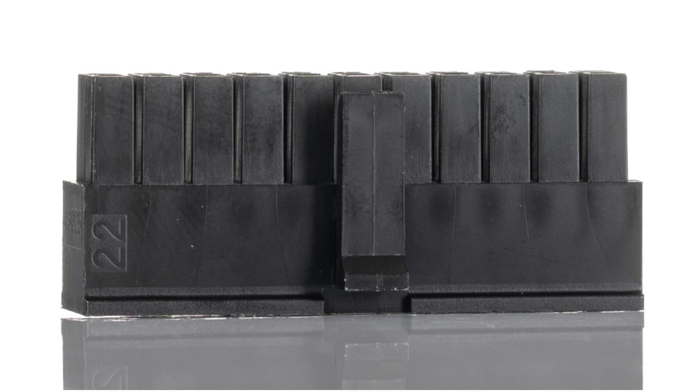 43025-2200 | Molex, Micro-Fit 3.0 Female Connector Housing, 3mm Pitch, 22 Way, 2 Row | RS