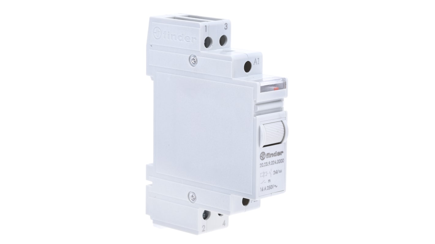 20.23.9.024.0000 | Finder DIN Rail Latching Modular Step Relay, 24V dc ...