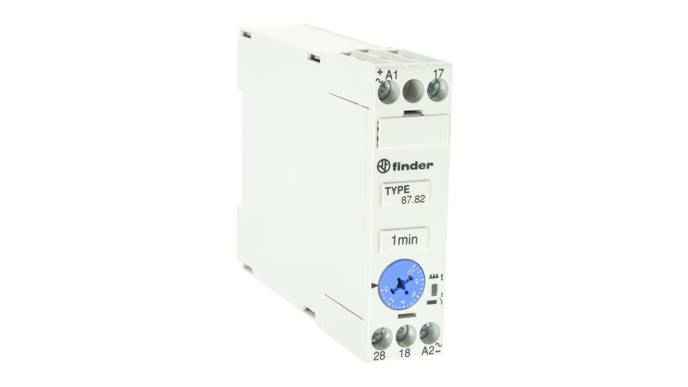 87.82.0.240.0000 | Finder 87 Series Series DIN Rail Mount Time Delay ...