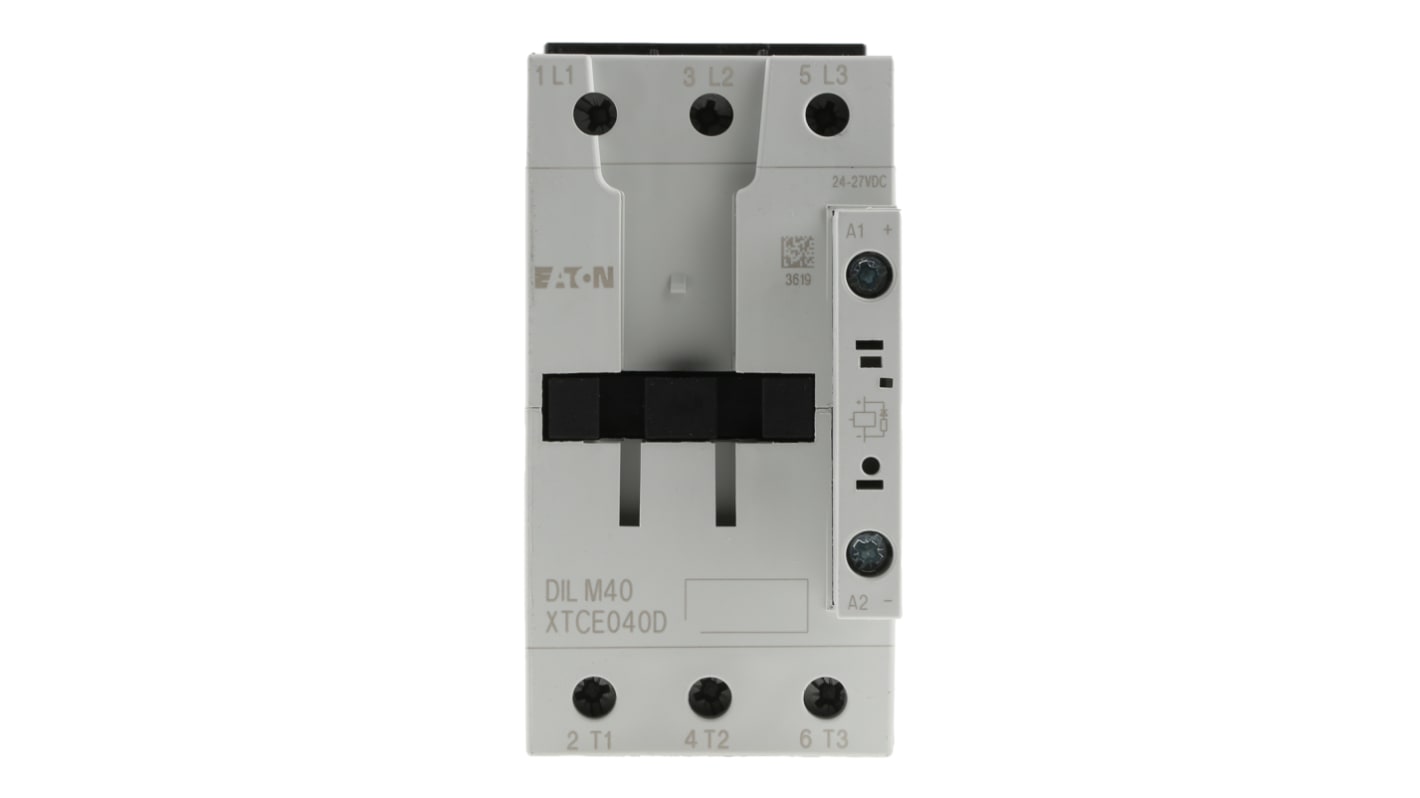 277780 DILM40(RDC24) | Eaton xStart Contactor, 24 V dc Coil, 3-Pole, 40 ...