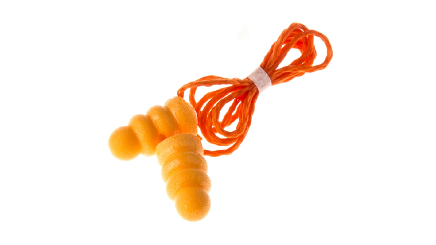 3M 1130 Series Orange Disposable Corded Ear Plugs, 34dB Rated, 100 Pairs | RS