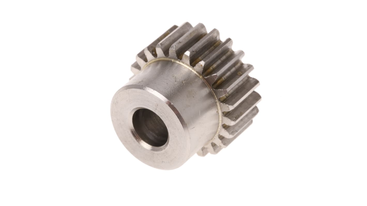RS PRO Stainless Steel 22 Teeth Spur Gear, 1 Module, 8mm Bore Diam ...