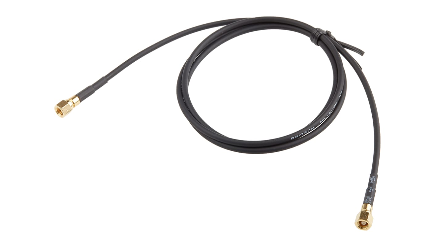 RS PRO Male SMC to Male SMC Coaxial Cable, 1m, RG174 Coaxial ...