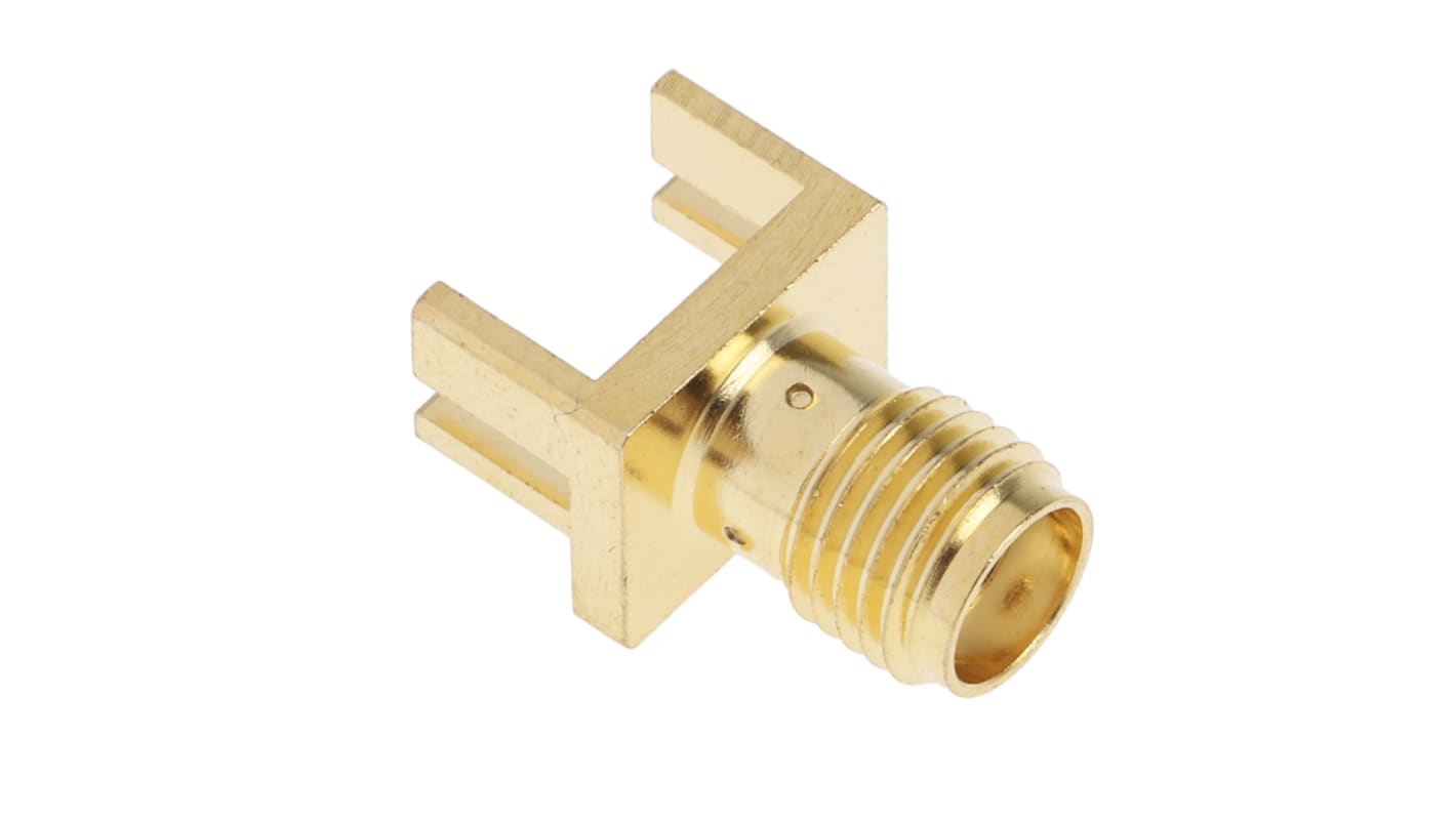 RS PRO, jack Edge Mount SMA Connector, 50Ω, Solder Termination ...