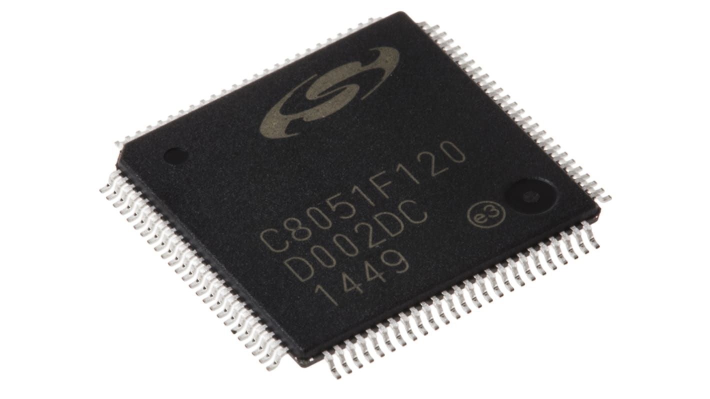 Silicon Labs C8051F120-GQ, 8bit 8051 Microcontroller, C8051F, 100MHz ...